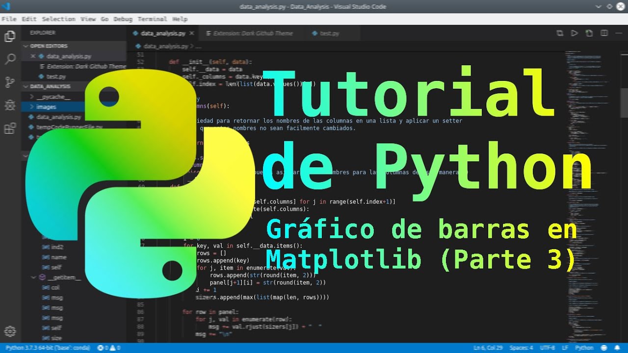 Gráfico de barras en Python con Matplotlib (Parte 3)