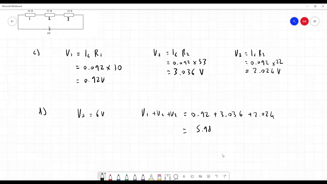 Electronics and Control   Series circuit exercises