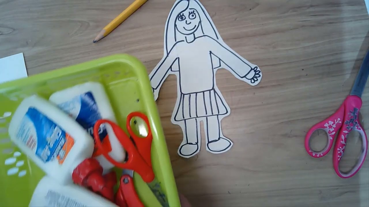 Tracing Cutting & Gluing Self Portraits