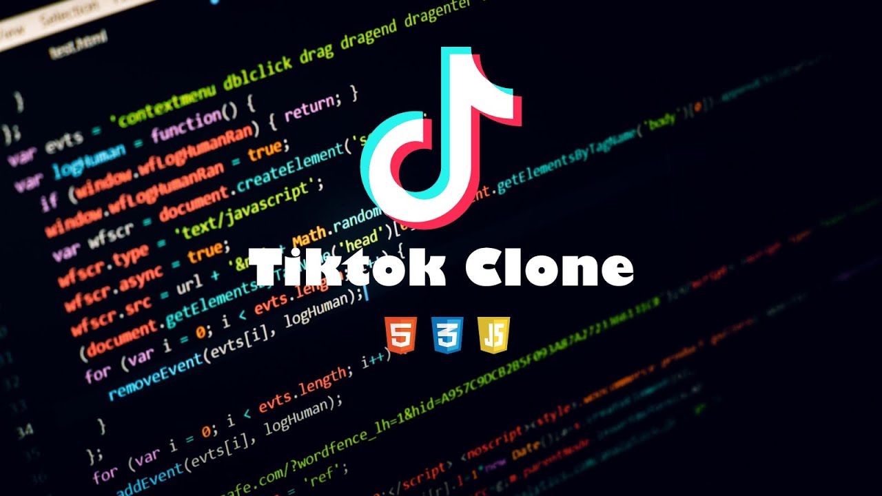build a tiktok clone using html css js 2024