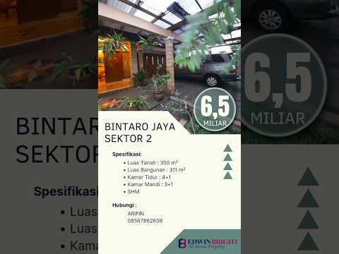 RUMAH DIJUAL BINTARO JAYA SEKTOR 2 #shorts #rumahdijualbintaro #rumahdijual