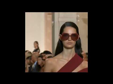 wine and red haute couture dress elie saab paris collection