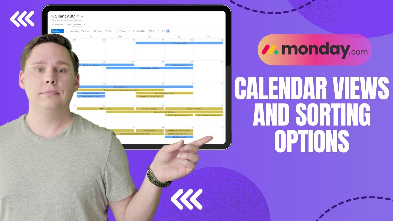 Understanding Calendar Views and Sorting Options ⁞ Monday.com