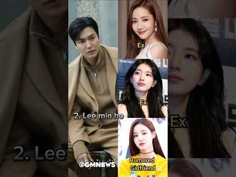 12 Korean actors and their ex and present girlfriends #leeminho #shorts #baesuzy #parkminyoung