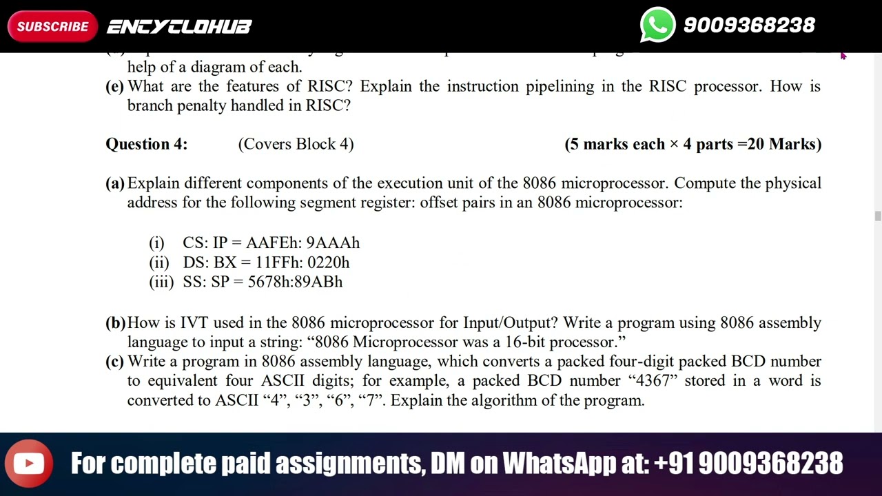 How is IVT used in the 8086 microprocessor for Input/Output? Write a program using 8086 assembly.