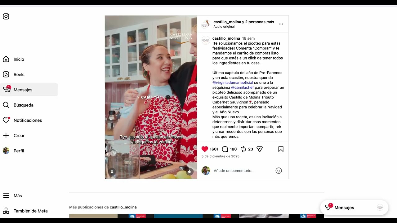 Receta Castillo Molina