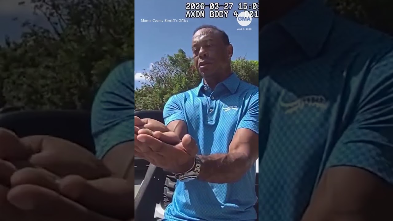 Body camera footage has been released showing Tiger Woods’ arrest