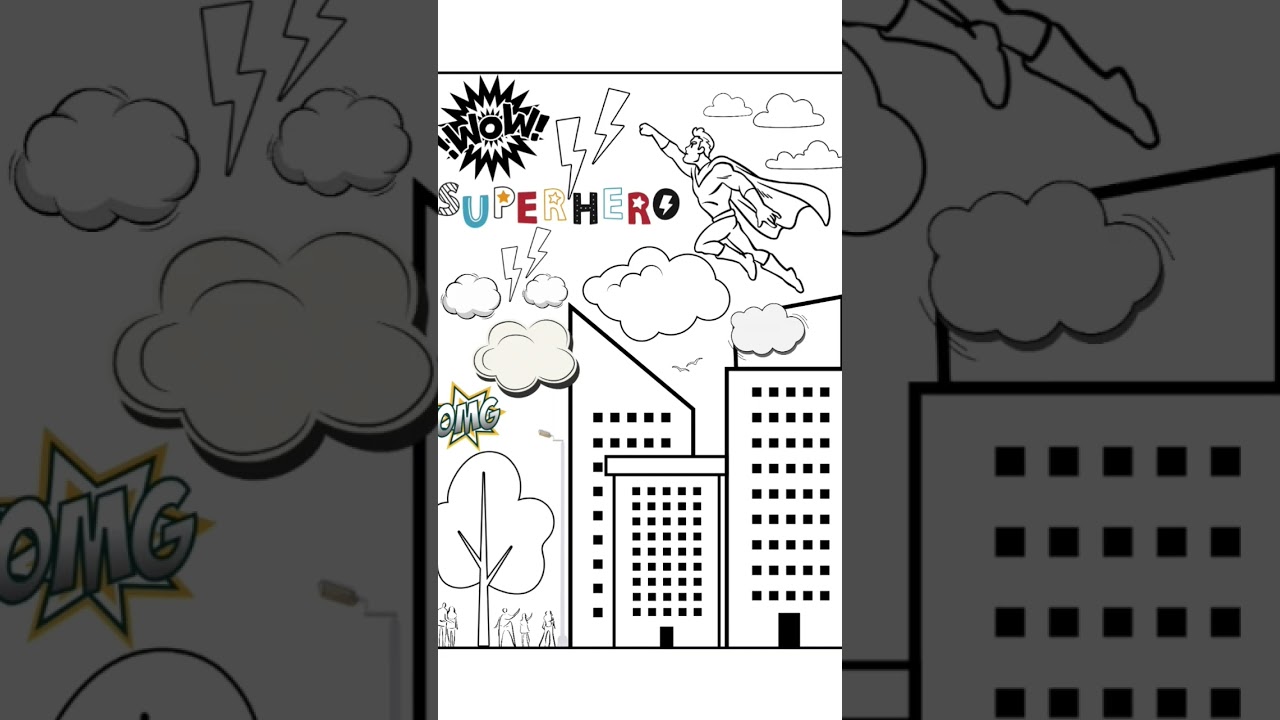 Superheroes Printable Coloring Sheets #fyp #foryou