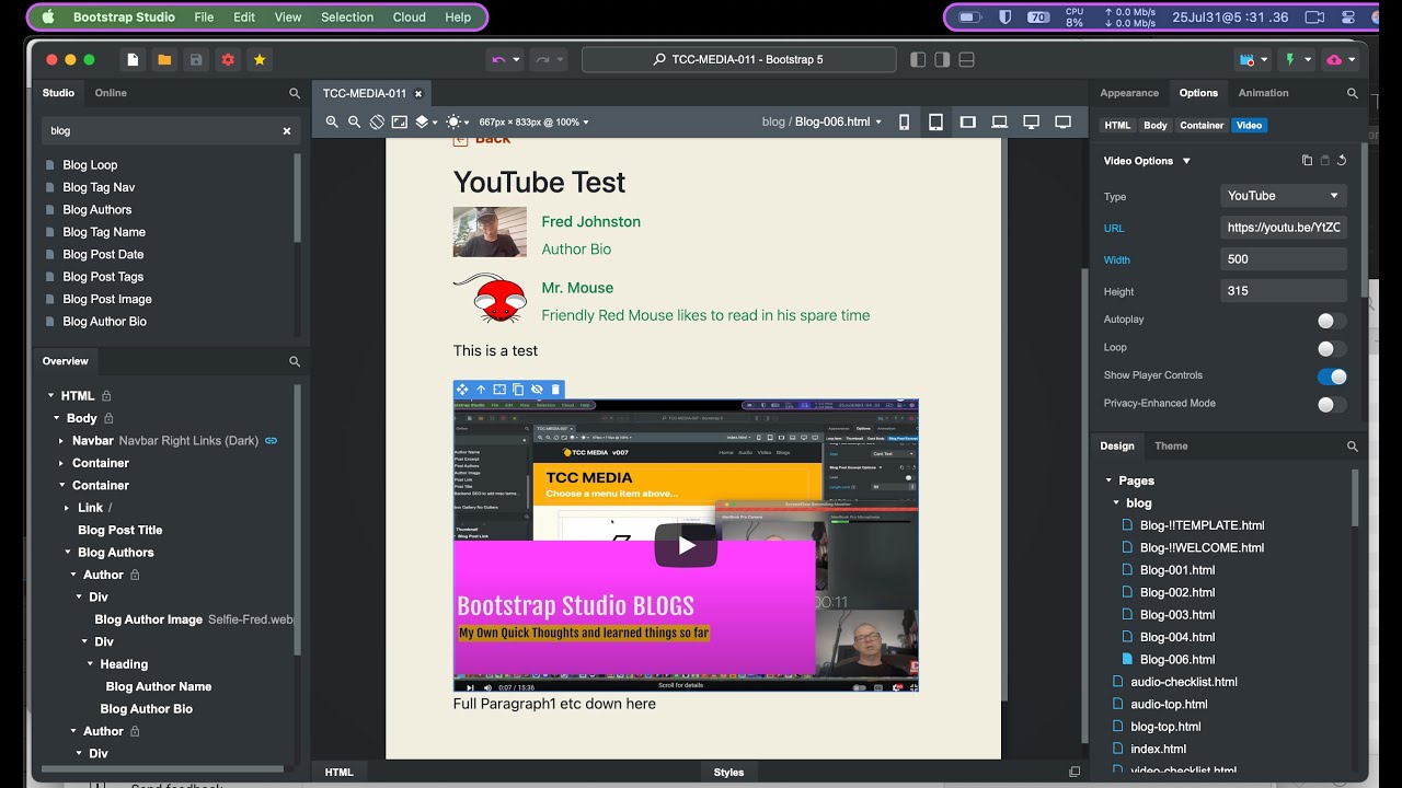 Bootstrap Studio BSS Blogs Tutorial