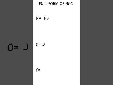 FULL FORM OF NOC #okfullform #englishlanguage #foreignlanguage #languagelearning #puzzle #maths