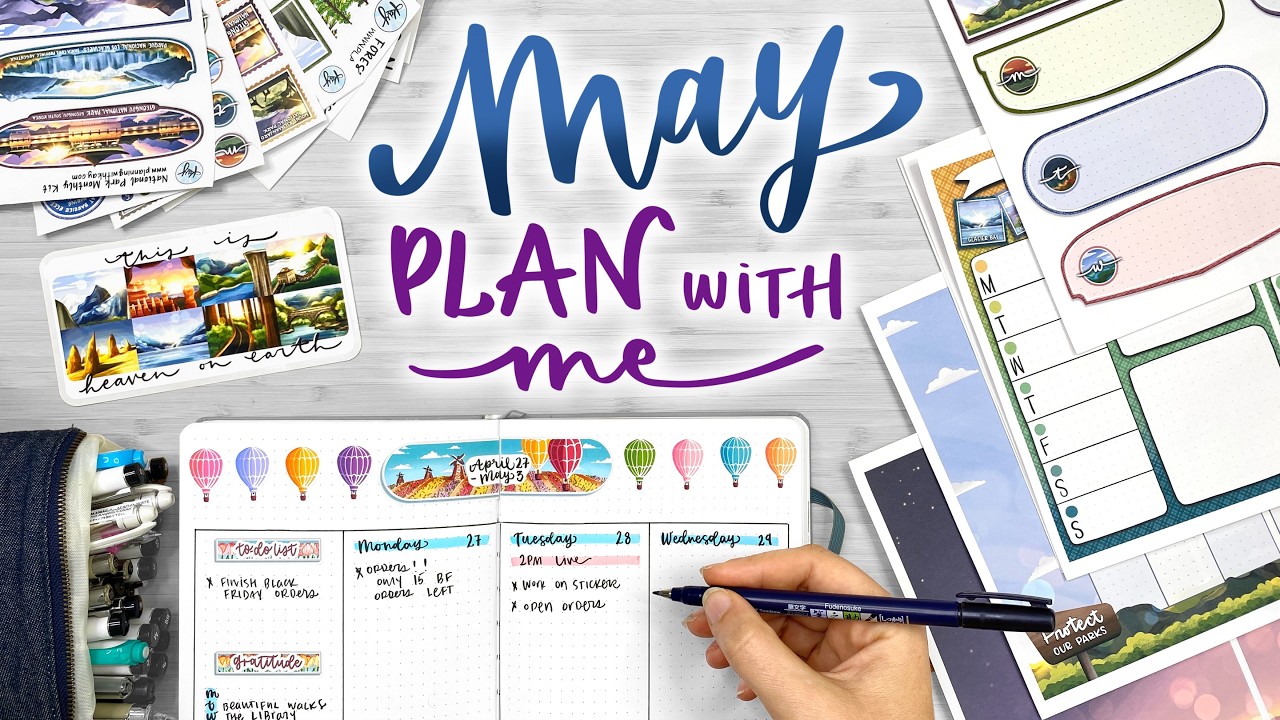 Setting up my bullet journal for the month... 📖 MAY 2026 PLAN WITH ME LIVE!
