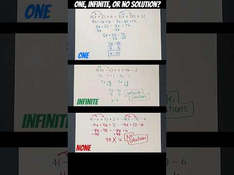 One, Infinite, or No Solution?