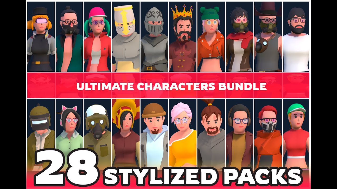 Customizable 3D Characters Ultimate Bundle