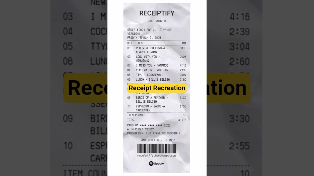 Custom Receipt Recreation & Invoice Template Designer