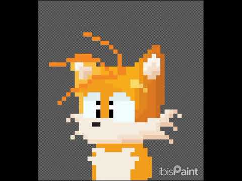 Drawing tails in pixel [speedpaint] #art #sonicthehedgehog #ibispaintx