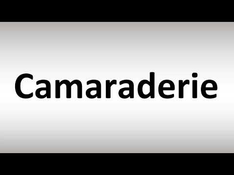How to Pronounce Camaraderie
