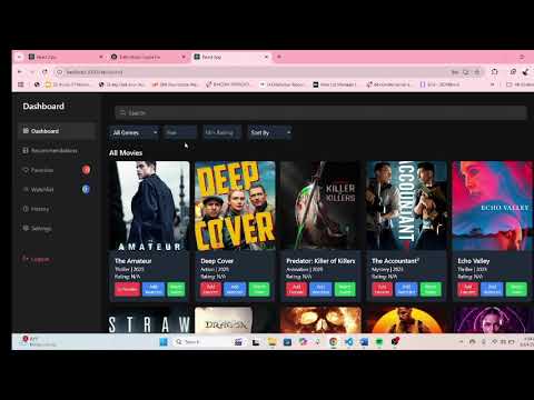 Movie Recommendation website (A project)