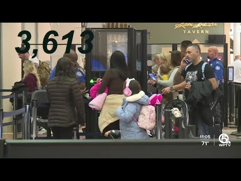 Winter winter delays more than 100 flights at Palm Beach International Airport