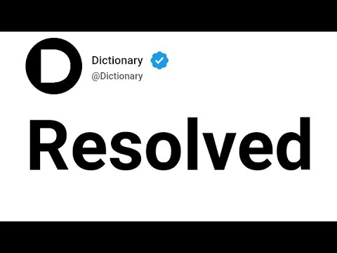 Resolved Meaning In English