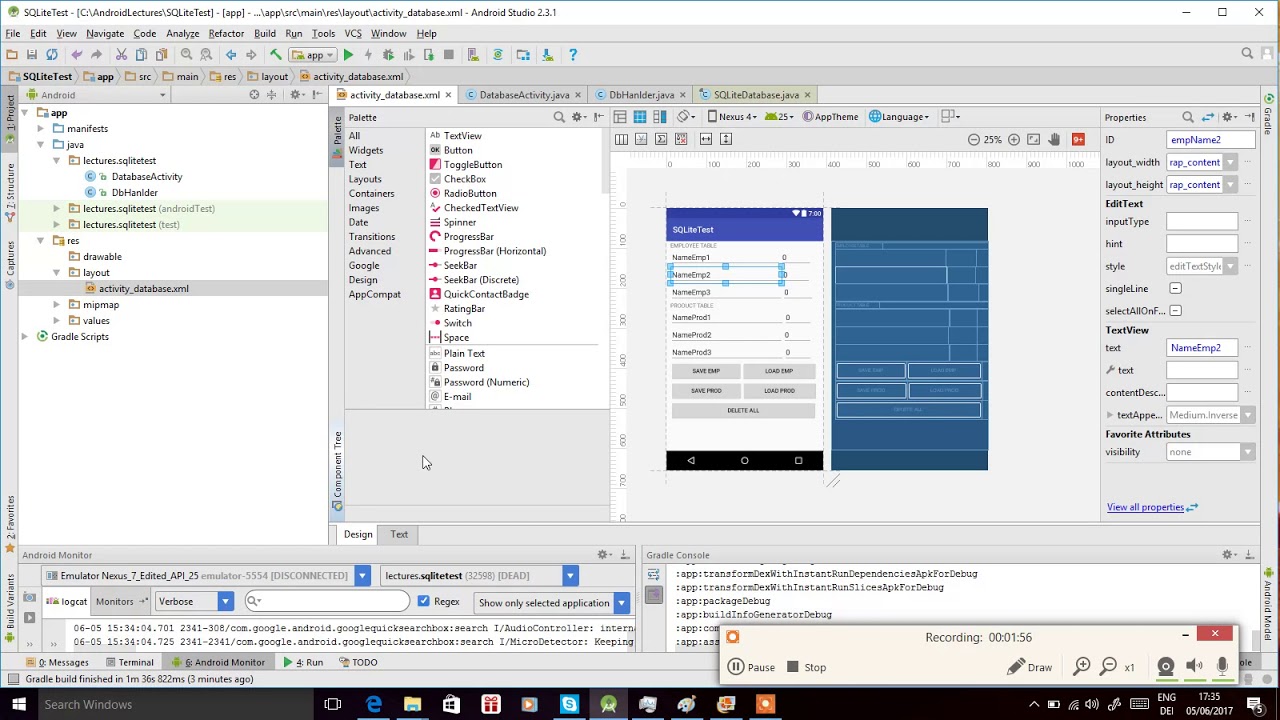 Android SQLite Database with example Project : part 20