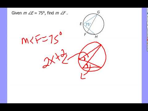 Inscribed Angles of a Circle Theorem 10 4
