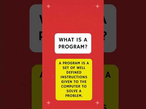 What is a program?