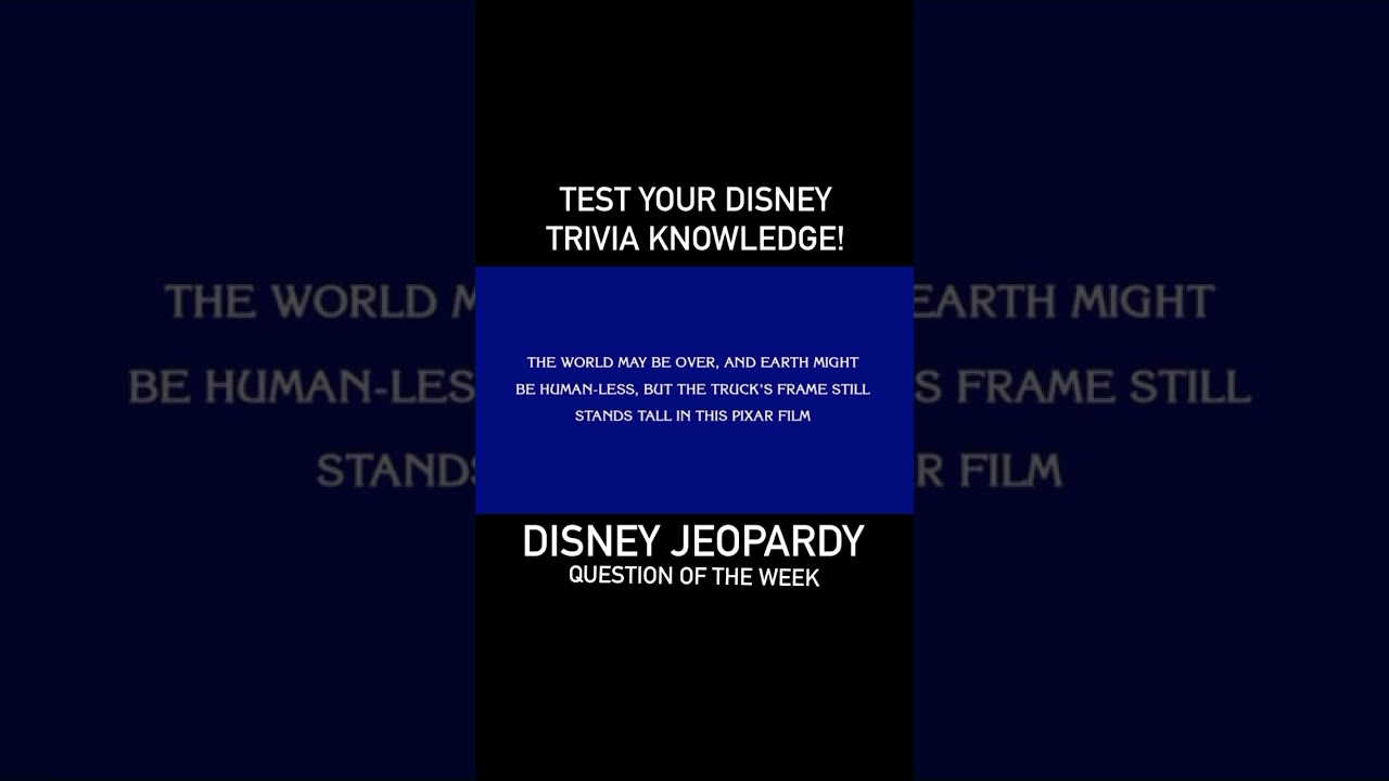 MyDisneyFix | Disney Jeopardy Question of the Week! Full episode ...