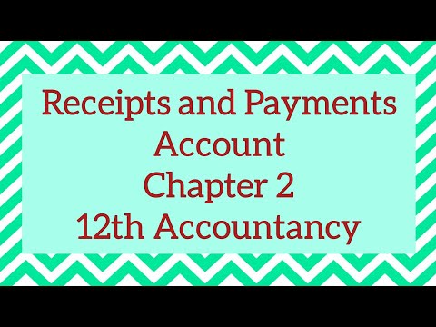 Receipts and Payment account in tamil