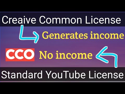 Types of license in youtube , what is cco , what is standard youtube license