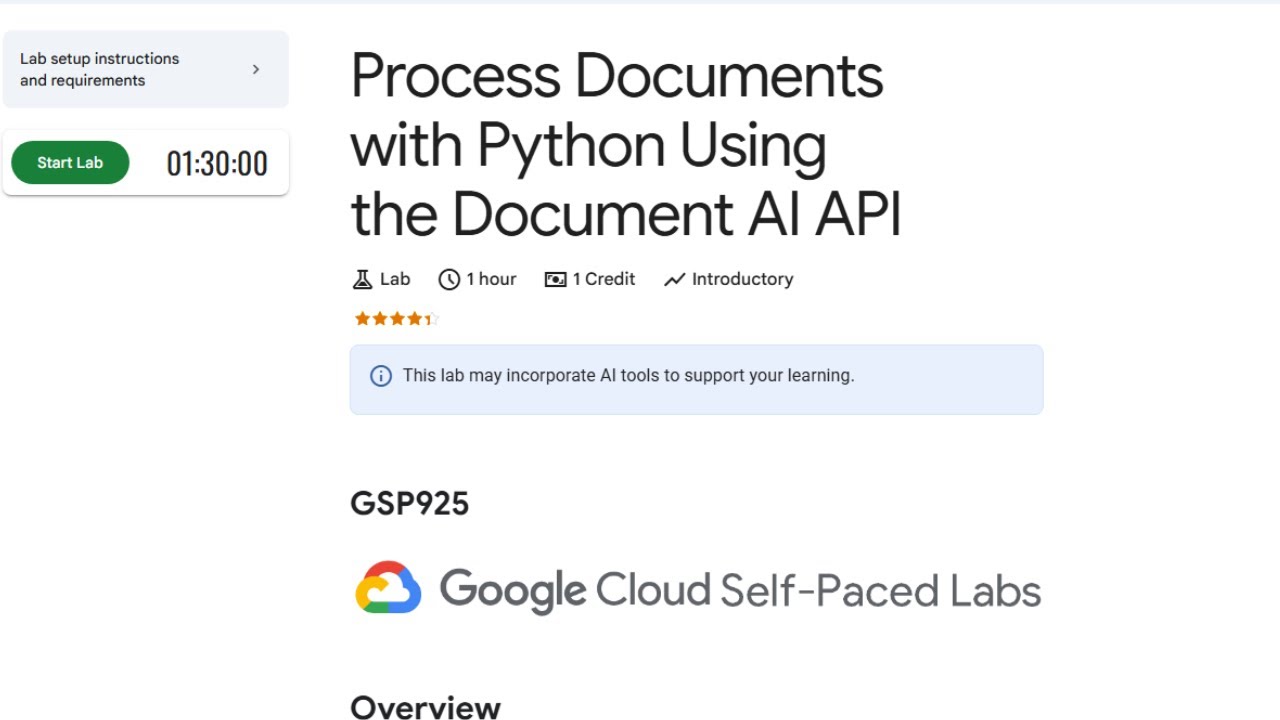 Process Documents with Python Using the Document AI API || 2025 || #GSP925 #qwiklabsarcade2025