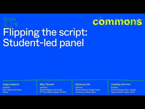 Flipping the script: Student-Led Panel (Commons 2022)