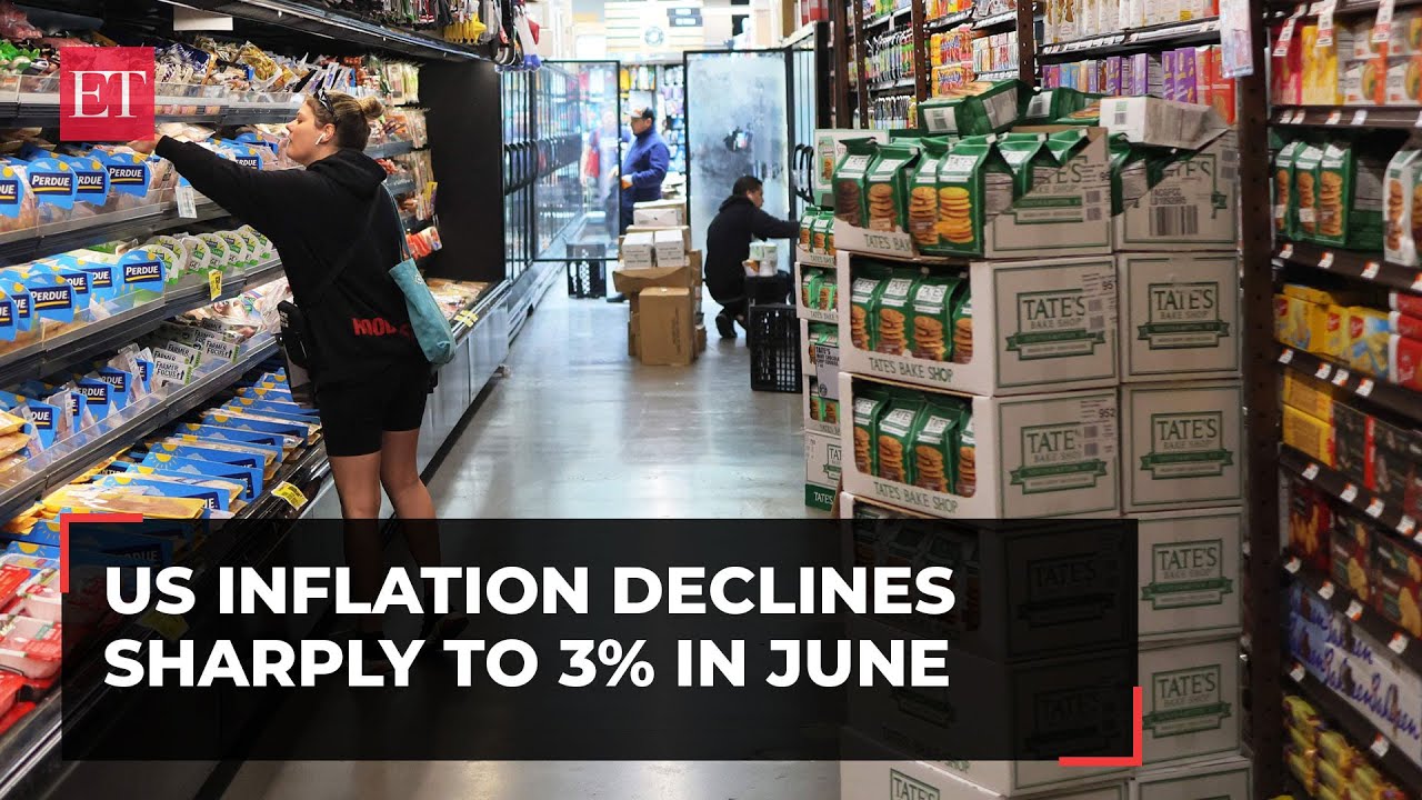 US inflation hits two-year low; declines sharply to 3% in June