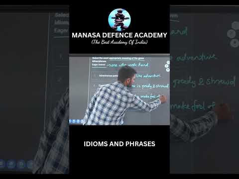 Learn Essential English Idioms and Phrases | Manasa Defence Academy