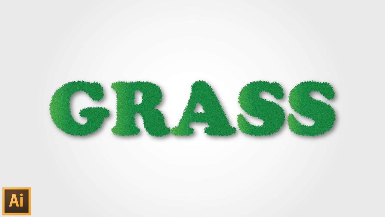 Grass effect in Illustrator using graphic style - Illustrator tutorial