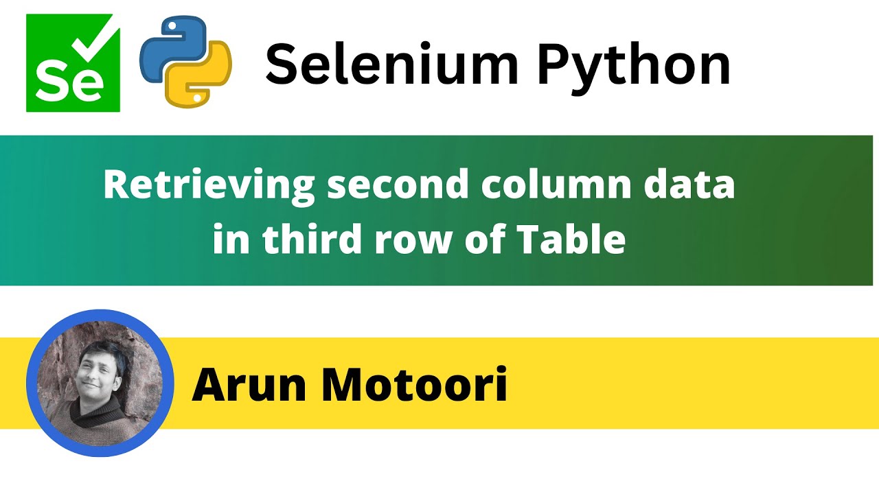 Retrieving second column data in third row of Table using Selenium Python (Selenium Python)