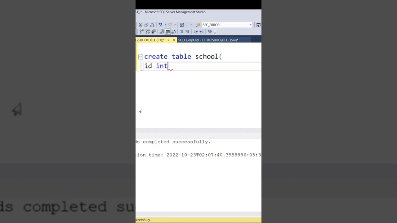 How to Create Table in SQL