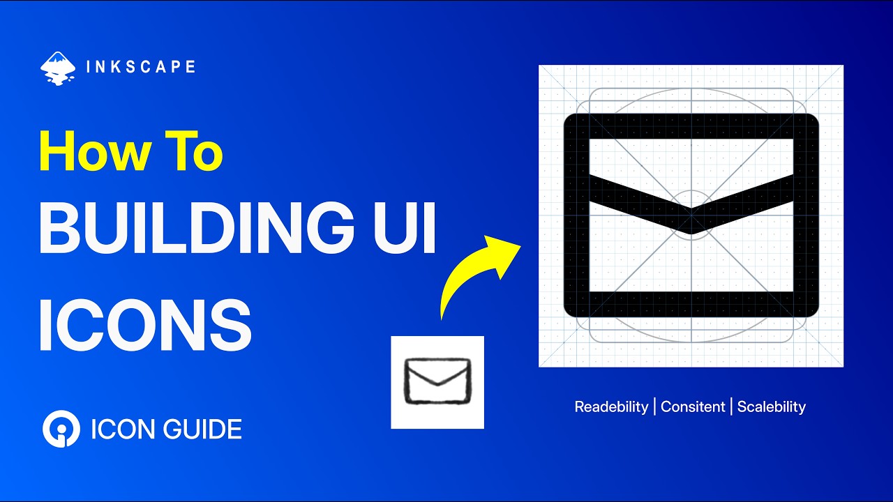How To Create Message UI Icon in Inkscape | Clean Vector Workflow