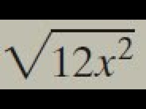 sqrt(12x^2), square root of 12x^2 simplify