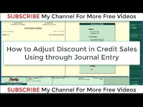 How to Adjust Discount in Credit Sales Using through Journal Entry