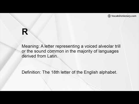 R Meaning