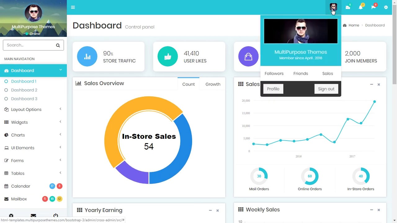 Cross Dashboard 2 - Admin Dashboard Template