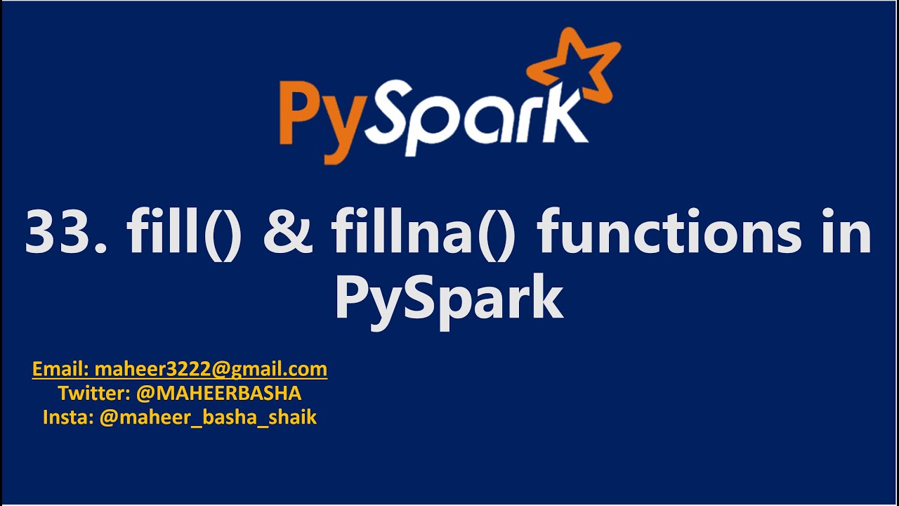 33. fill() & fillna() functions in PySpark | Azure Databricks #pyspark #spark #azuredatabricks