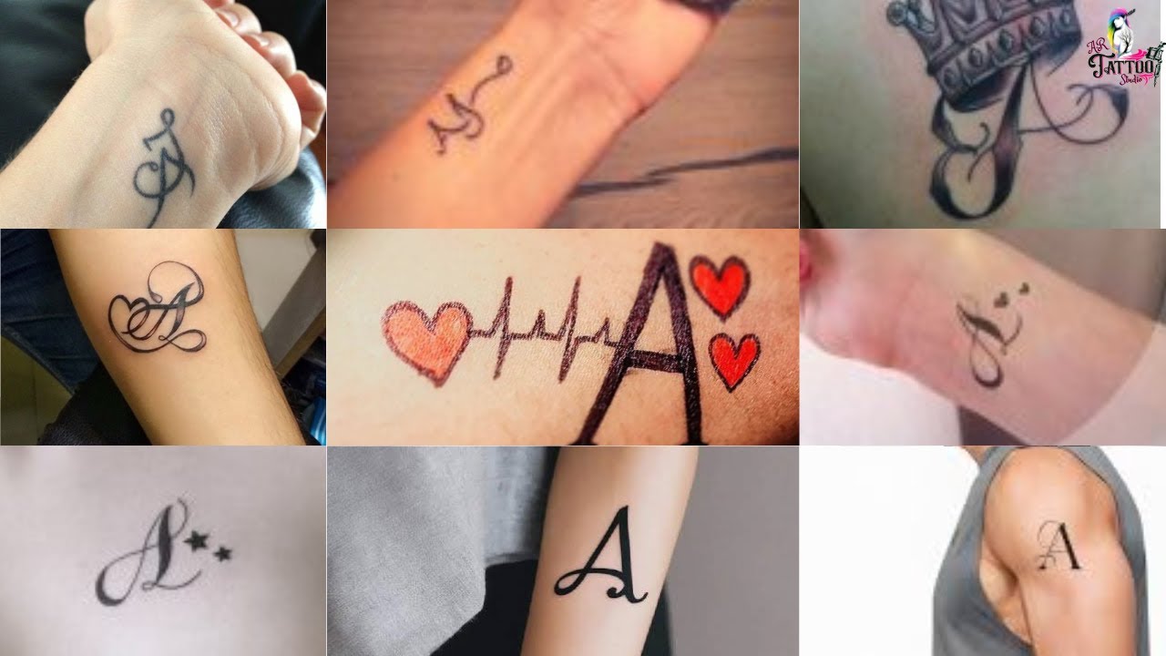 A Letter Tattoo Designs 2025 | Trendy A letter Tattoo Designs | Minimalist ALetter Tattoo