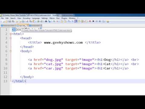 Learn 80 frame as Hyperlink target in HTML Hindi - Mind Luster