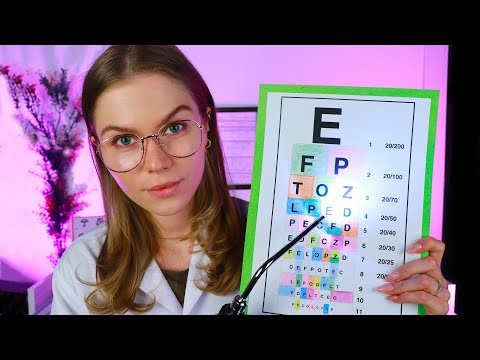 ASMR Detailed Eye Exam With Many Different Charts and Lights. Medical RP Personal Attention