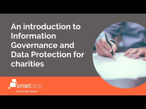 An introduction to Information Governance and Data Protection for charities