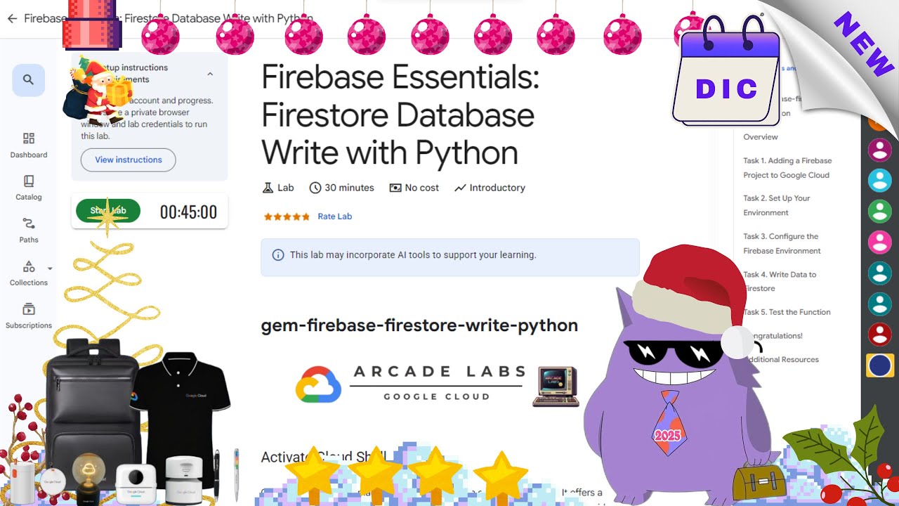 Firebase Essentials: Firestore Database Write with Python  #2025 | #|#qwiklabs |#Solution