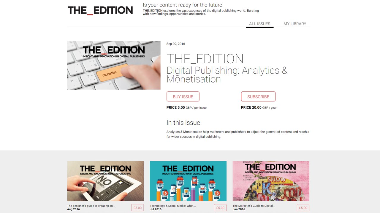 Edition Digital Newsstand - Quick overview