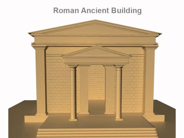 Roman Ancient Building 3D Model - FlatPyramid