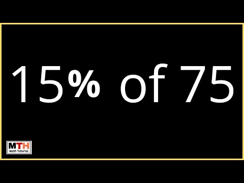 15 percent of 75 | Percentage: Find 15% of 75